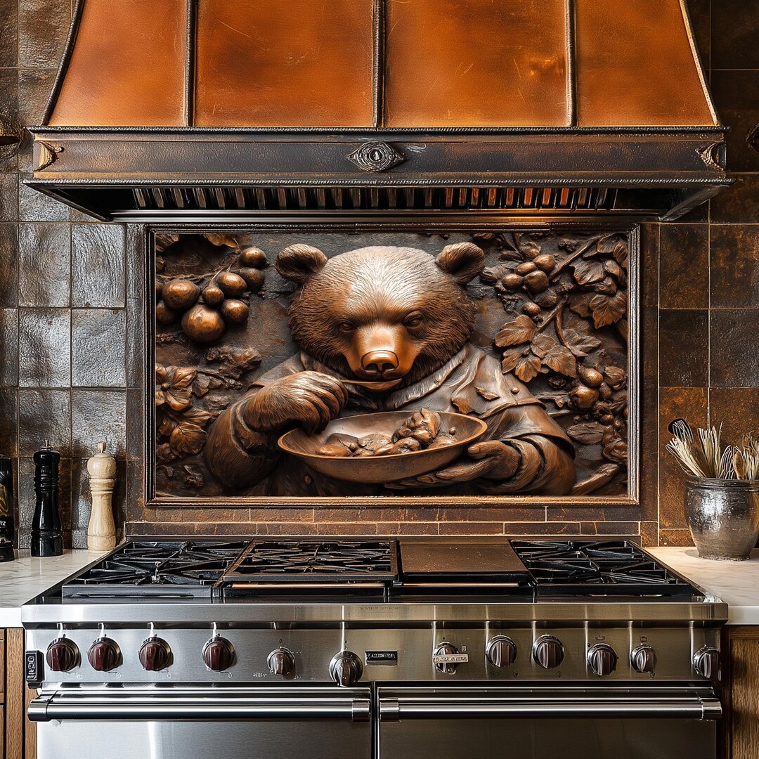 Tempered Glass Copper Bear Backsplash Tile,tempered Glass Backpslash ...