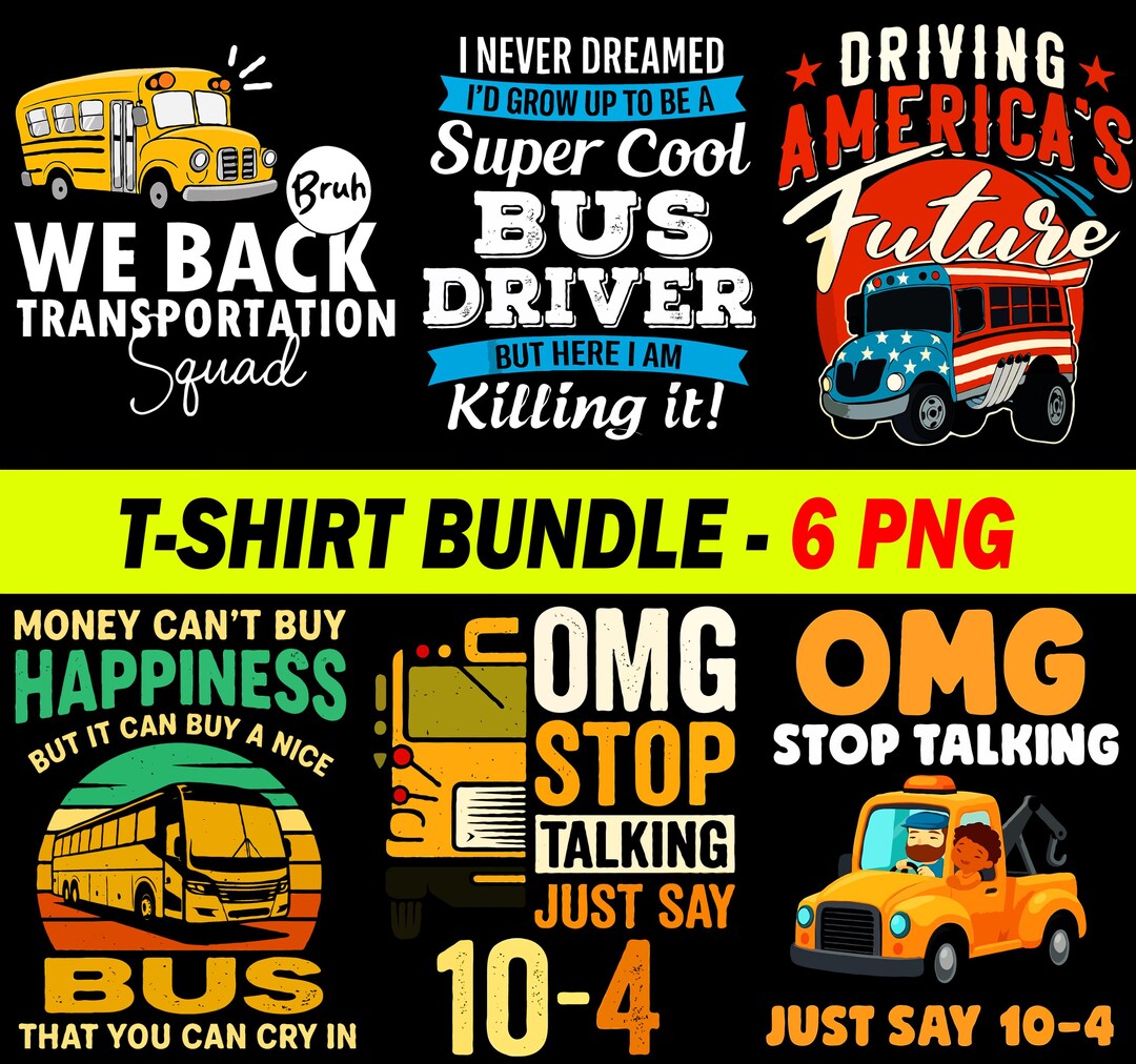 Funny School Bus Driver PNG: Sublimation Design (digital Download ...