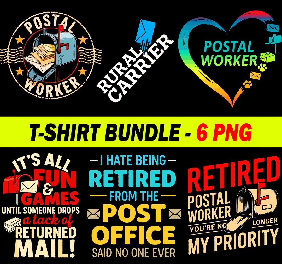 Postal Worker PNG Bundle: USPS Mailman Sublimation Clipart (digital ...