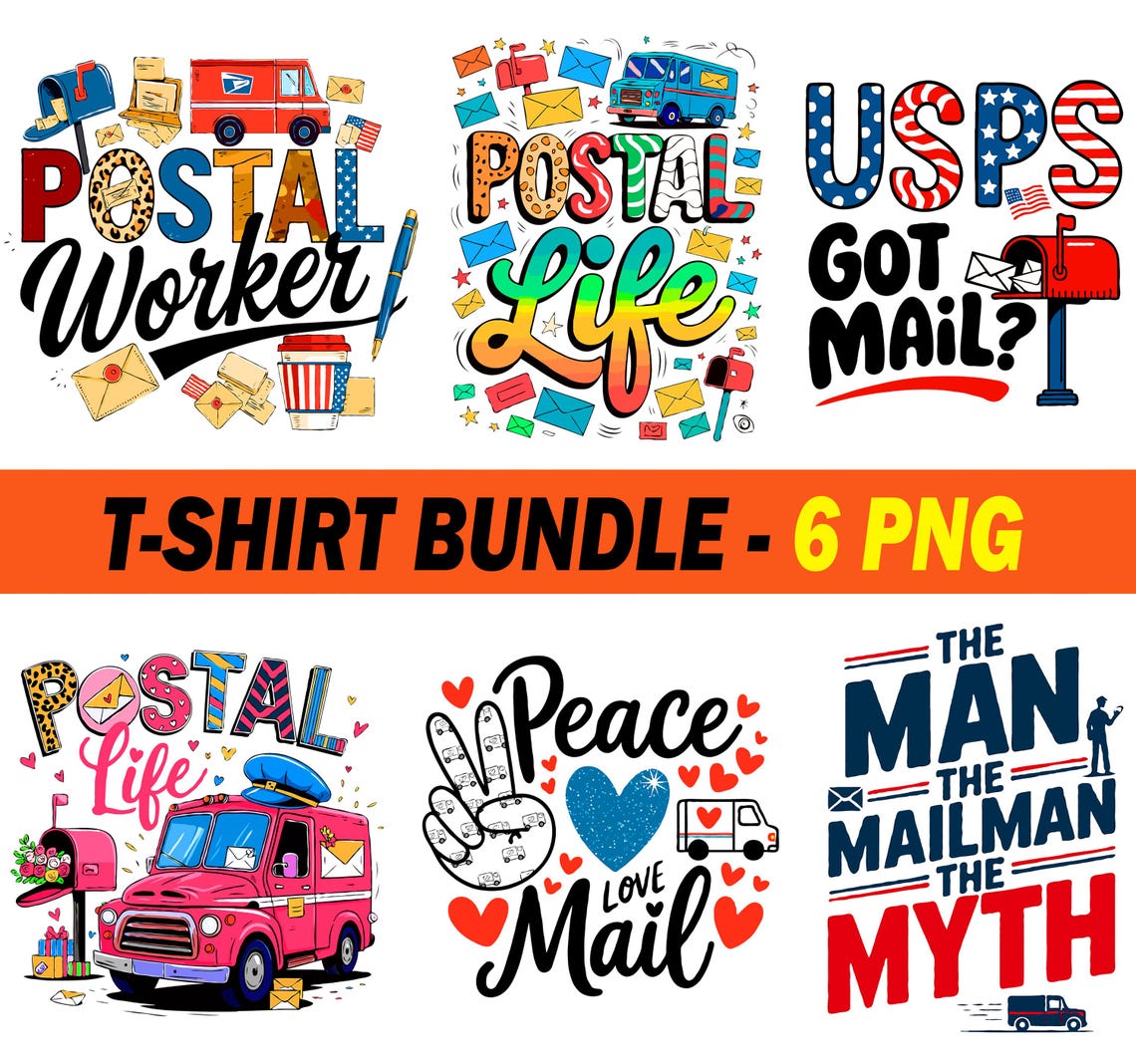 Postal Worker PNG Bundle: USPS Sublimation Design (digital Download ...