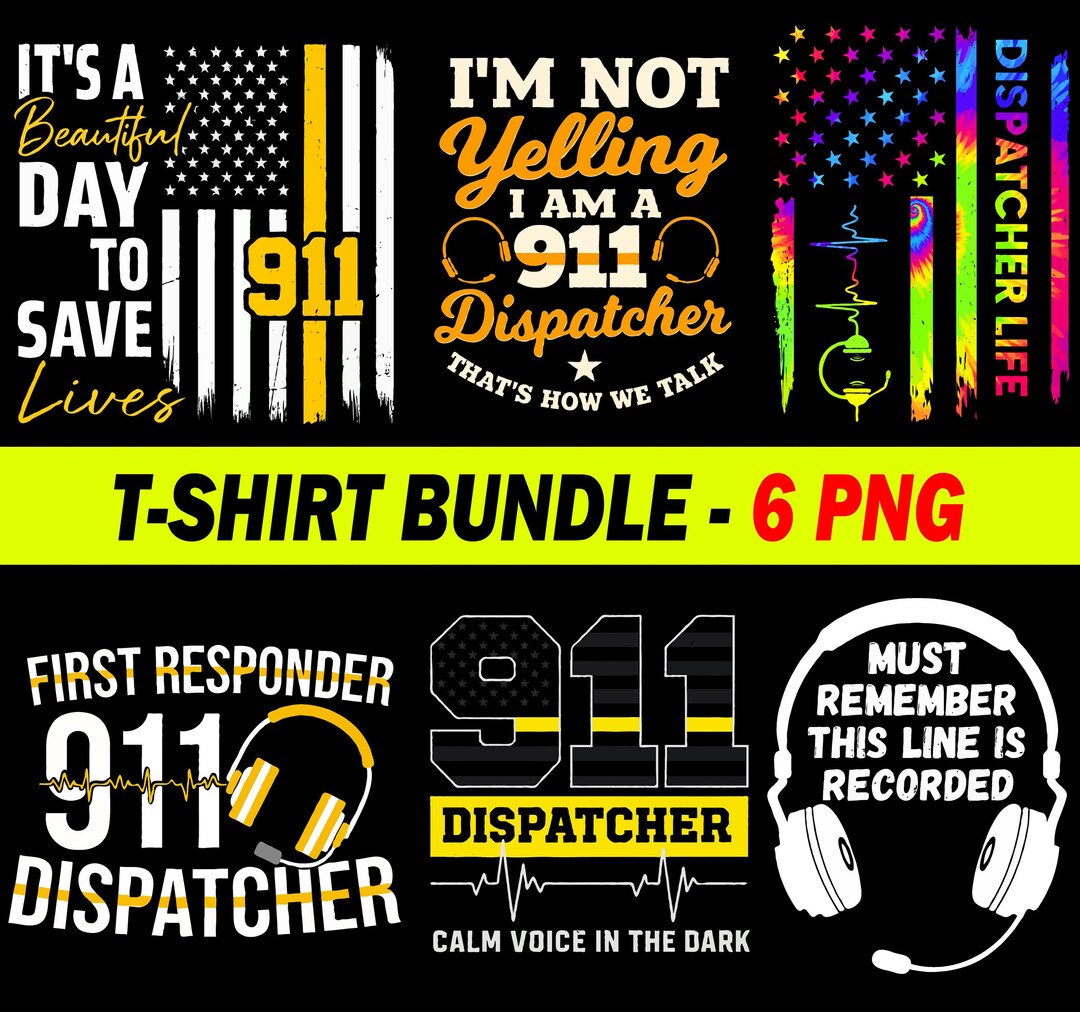 911 Dispatcher PNG Bundle, Emergency Sublimation Design, T-shirt ...