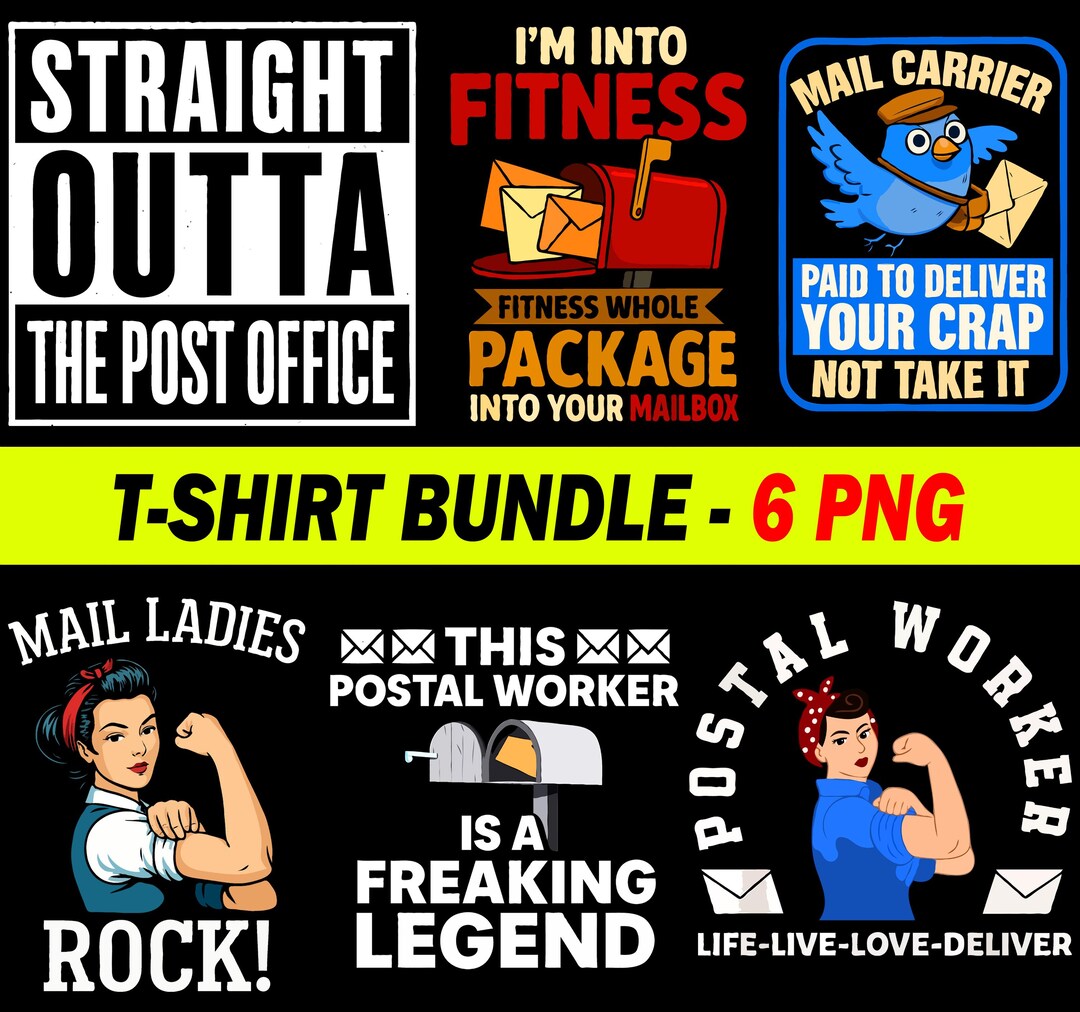 Vintage Postal Worker PNG, Retro USPS Clipart Bundle, Mail Carrier T ...