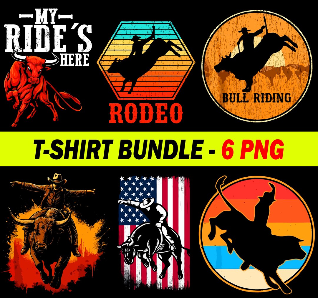 Rodeo Bull Rider PNG, Western Sublimation Design, Digital T-shirt ...