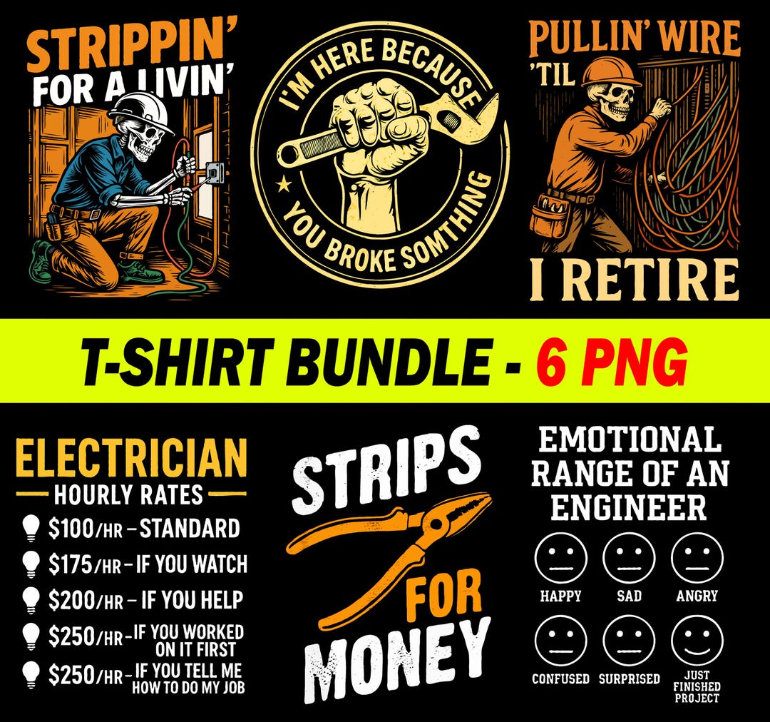 Funny Electrician PNG, Wiring Tools Sublimation Design, Digital ...