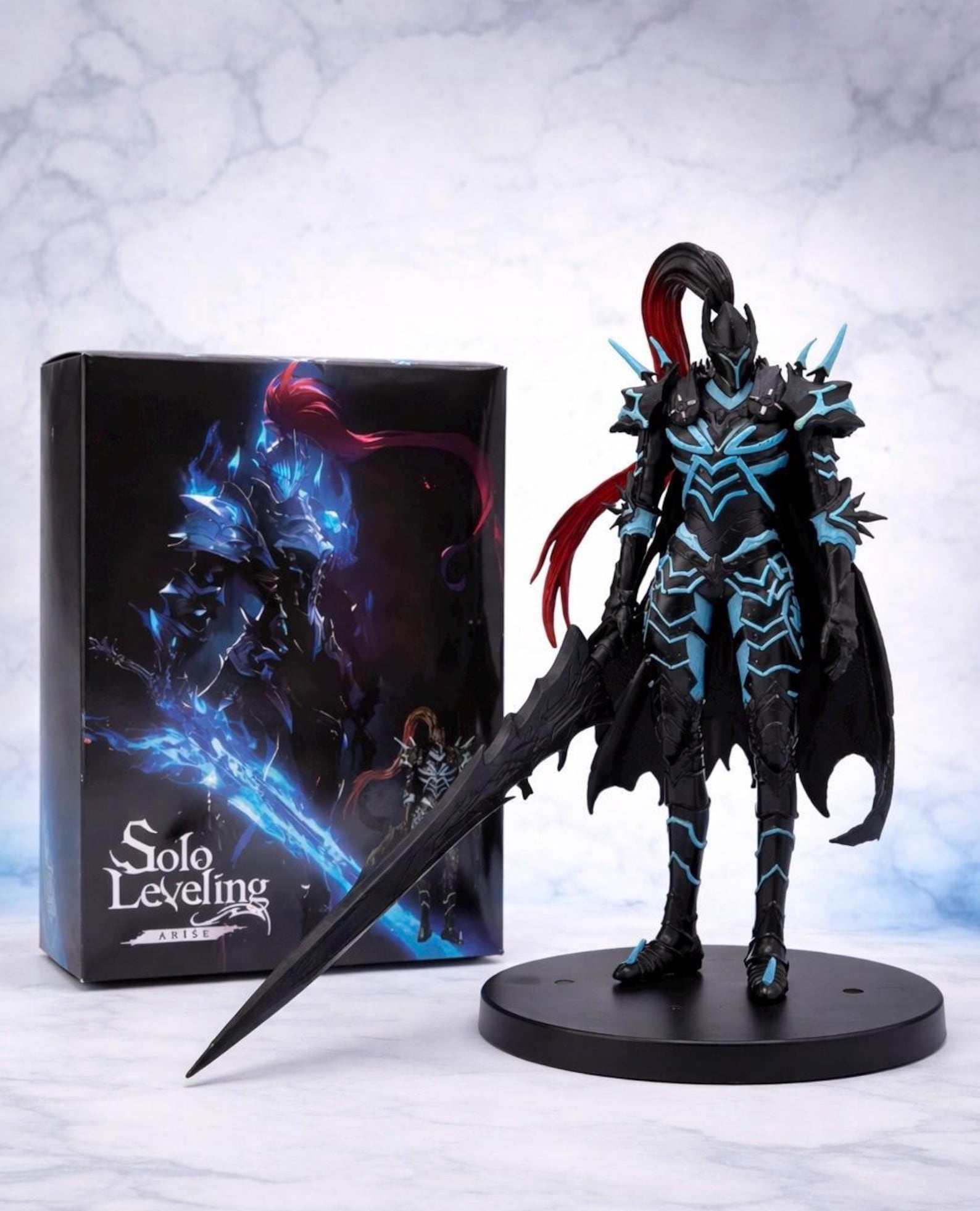 Solo Leveling Igris Figure 21cm Red Blood Shadow Knight Statue Anime ...
