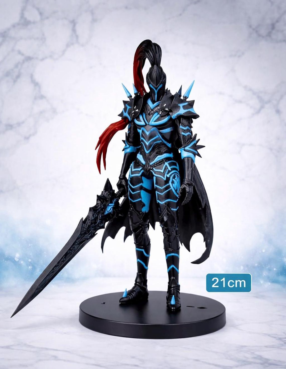 Solo Leveling Igris Figure 21cm Red Blood Shadow Knight Statue Anime ...