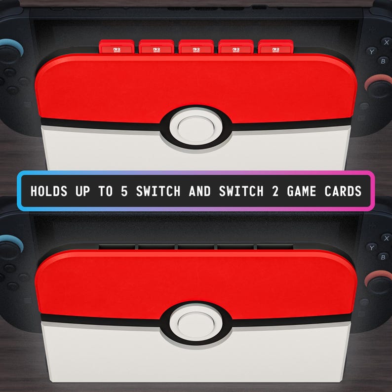 Switch 2 Dock Cover and Riser | Game Holder | Pokemon Pokeball Inspired ...
