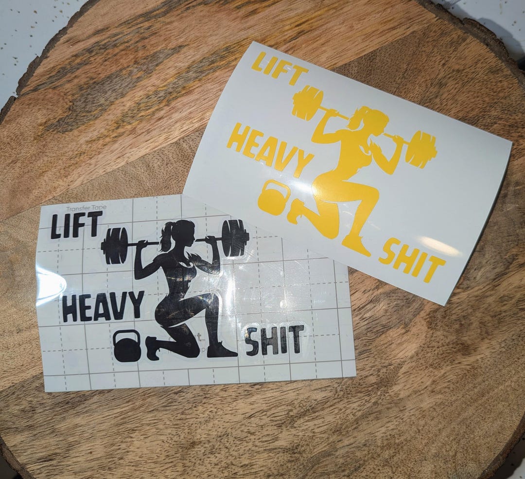 Lift Heavy Shit Decal | Gym Vinyl Sticker | Funny Fitness Car Accessory ...