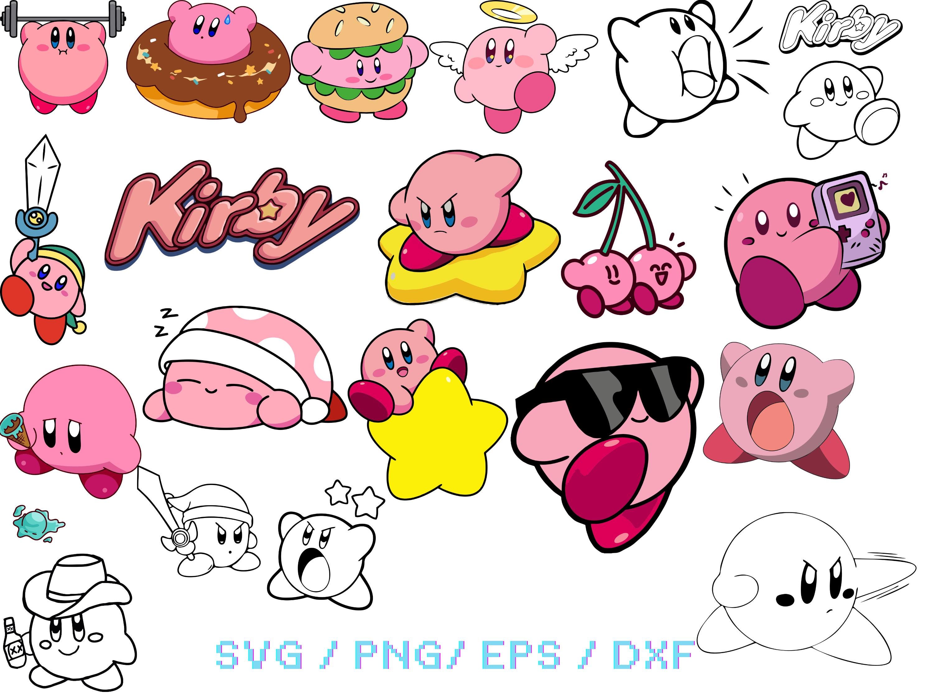 Kirby Bundle Svg, Kirby Little Star Svg, Kirby Face Svg, Games Svg ...