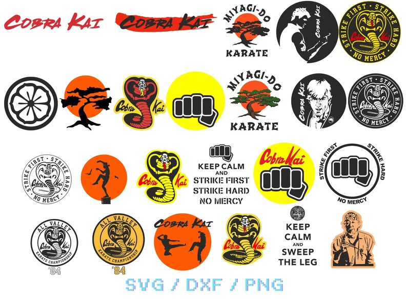 Cobra Kai SVG Bundle, Karate Kid Vector, Miyagi Do, Eagle Fang Dojo ...