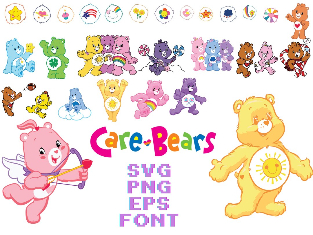 120 + Bundle Care Bears SVG Bundle | Clipart Vector Files | Layered ...