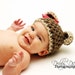Little Miss Baby Bear Newborn Teddy Hat in Brown - Etsy