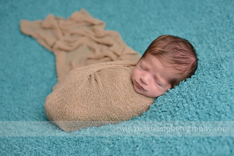 Natural Tan Stretch Knit Wrap Newborn Baby Photography - Etsy