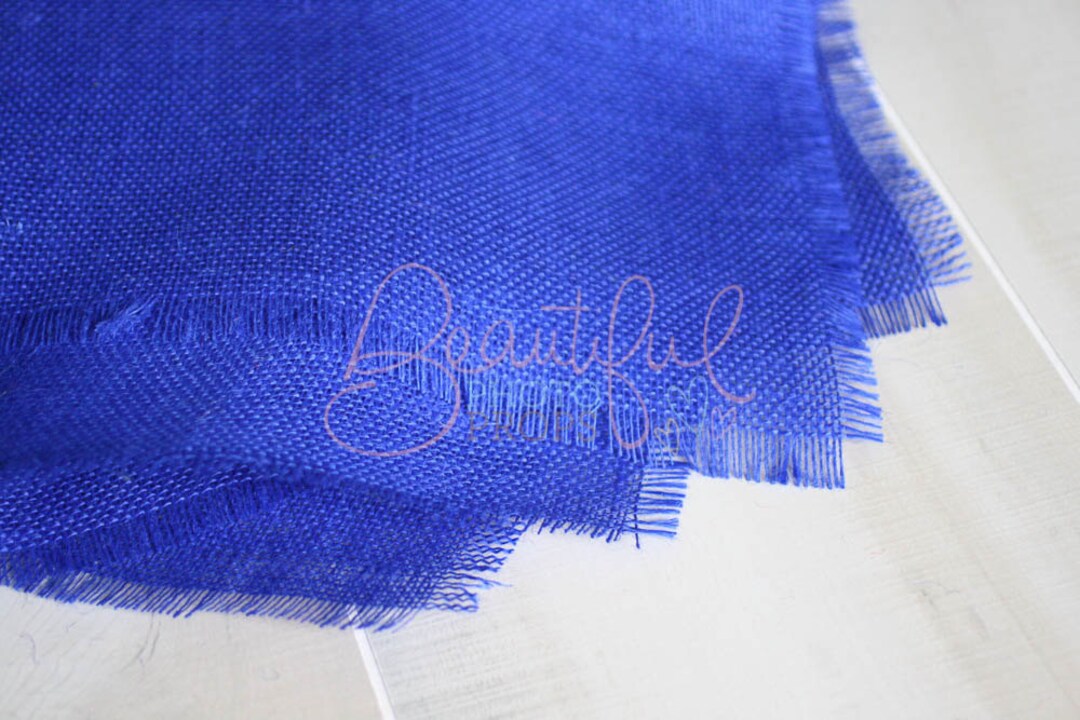Cobalt Blue Burlap Layer, Layering Blanket, Fabric Layer, Natural ...