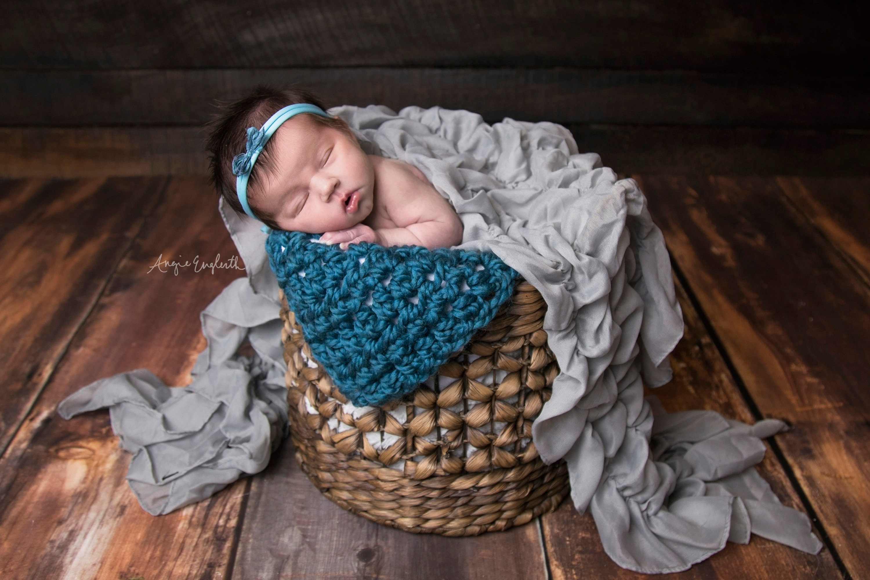 Chunky Thunder Blue Cozy Newborn Baby Blanket Photo Prop - Etsy