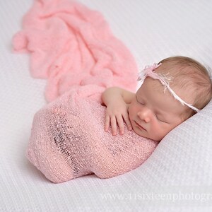 Pink Stretch Knit Wrap Newborn Baby Photography Prop - Etsy