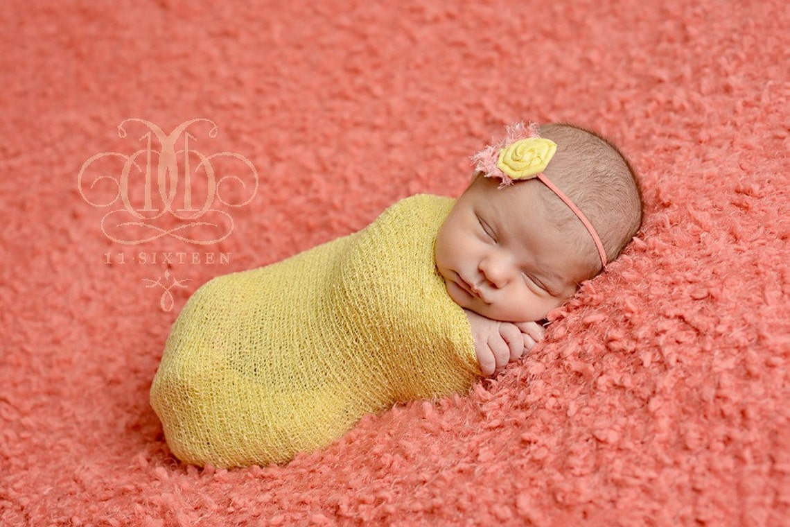 Mellow Yellow Stretch Knit Wrap Newborn Photography Prop | Etsy