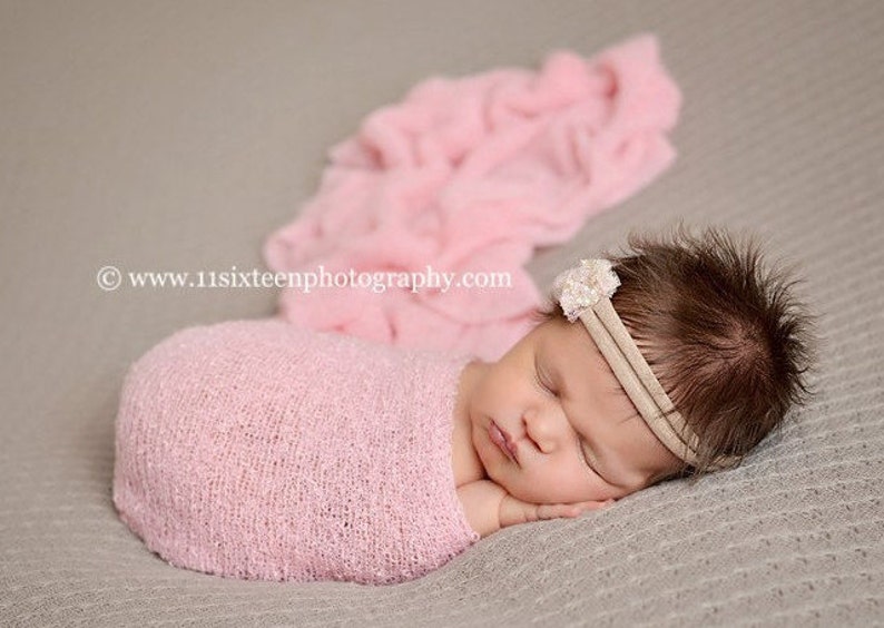 Pink Stretch Knit Wrap Newborn Baby Photography Prop | Etsy