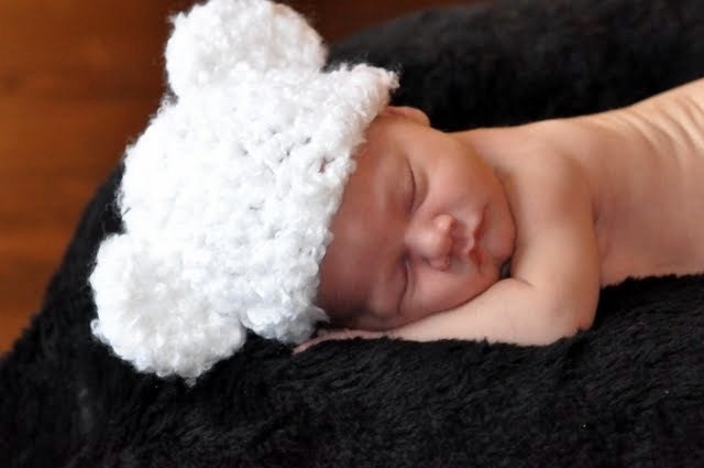 Little Mister Teddy Bear Hat in White Clouds - Etsy
