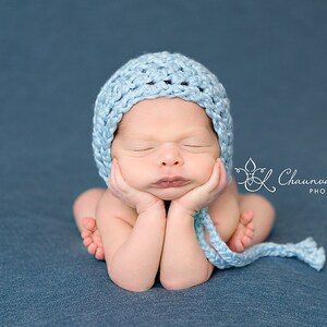 Simply Cotton Newborn Baby Bonnet Hat Baby Blue - Etsy