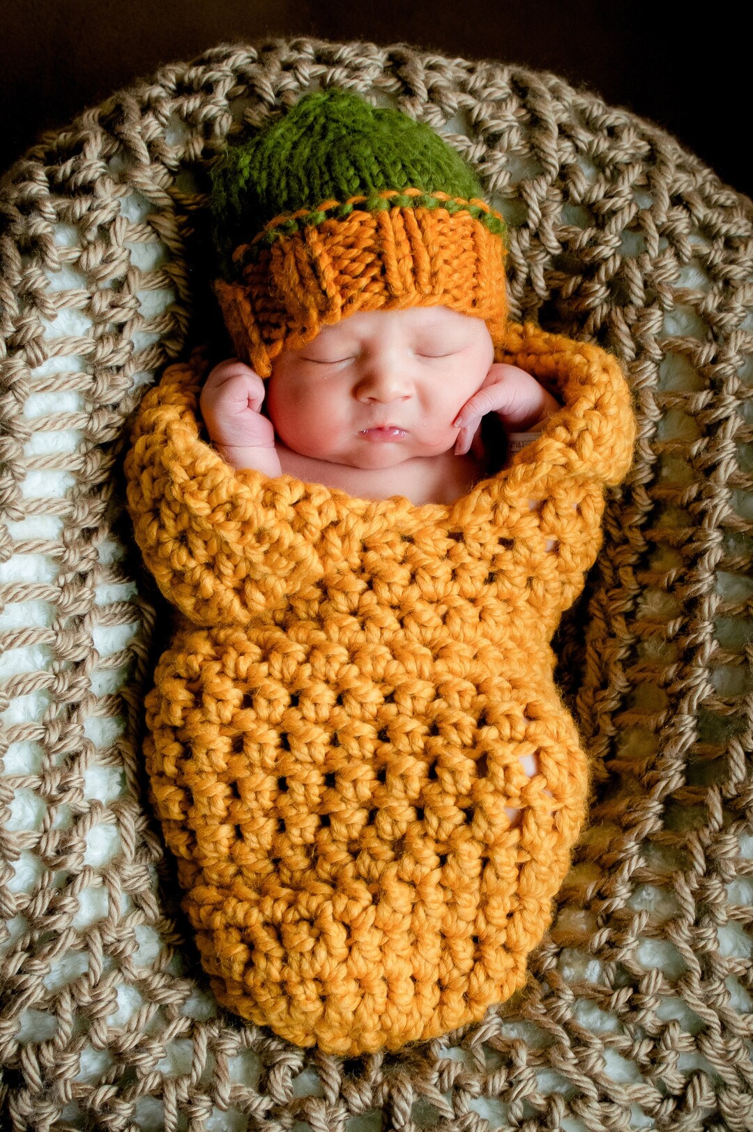 Mustard Yellow Newborn Baby Collared Cocoon Photography Prop - Etsy