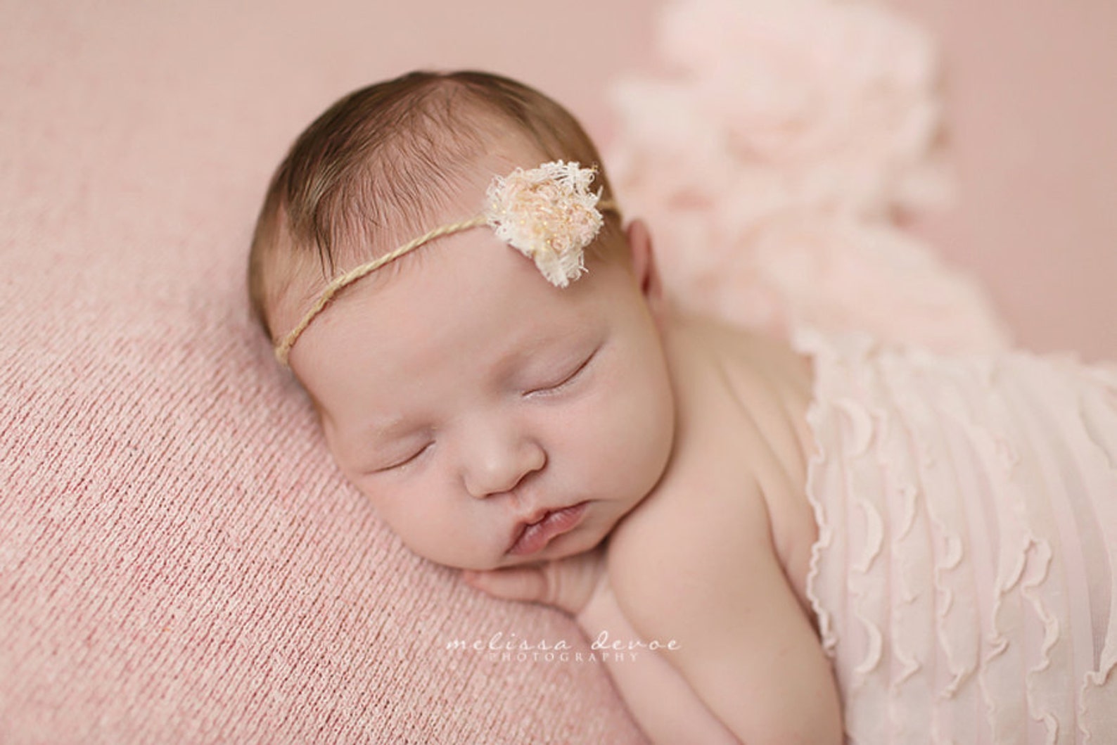 Baby Pink Ruffle Stretch Wrap Newborn Photo Prop Ruffle Wrap - Etsy