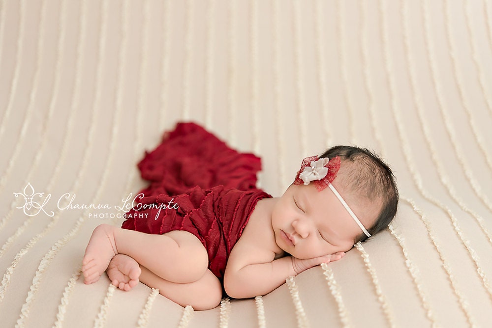 Red Ruffle Stretch Wrap Newborn Photo Prop Ruffle Wrap - Etsy