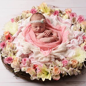 Pearl Pink Mohair Knit Baby Wrap Newborn Photography - Etsy