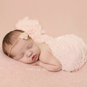 Baby Pink Ruffle Stretch Wrap Newborn Photo Prop Ruffle Wrap - Etsy