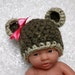 Little Miss Baby Bear Newborn Teddy Hat in Brown - Etsy