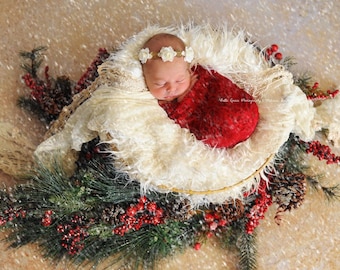 Red Stretch Lace Wrap Newborn Photography Prop Baby Swaddle | Etsy