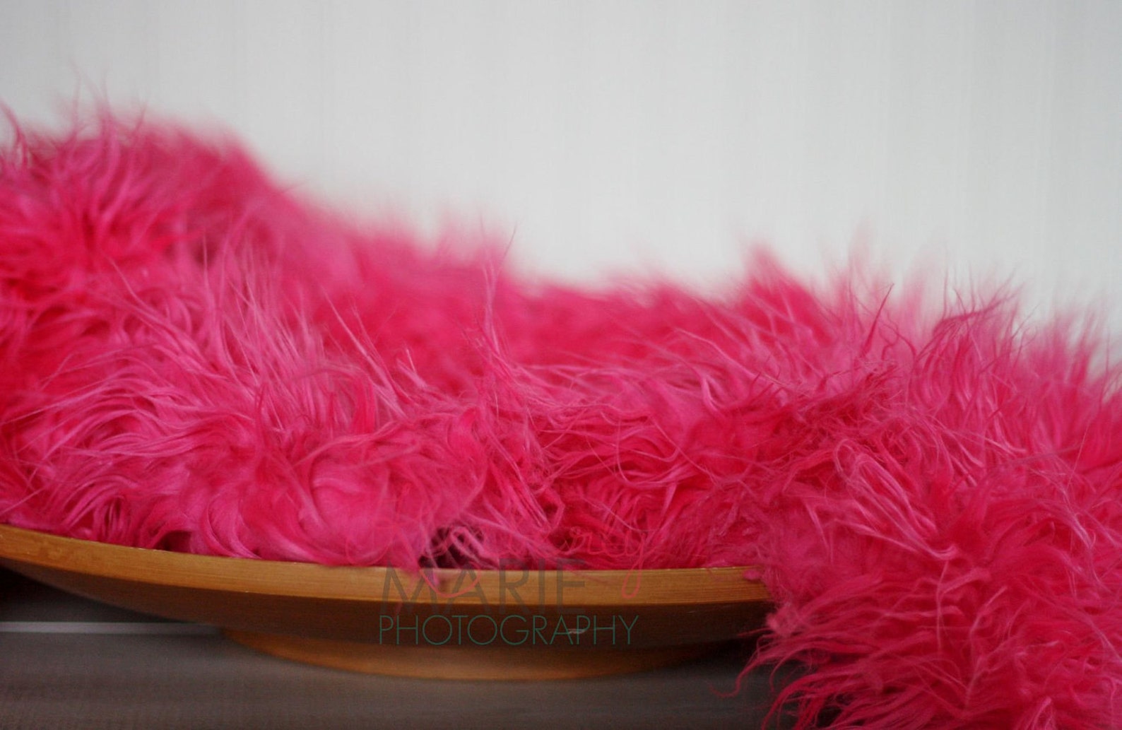 Hot Pink Mongolian Faux Fur Rug Nest Photography Photo Prop | Etsy