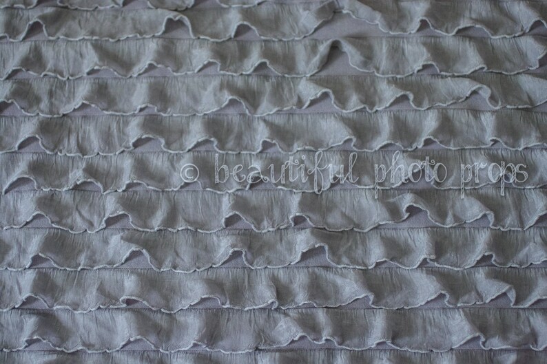 Ruffle Stretch Fabric Wrap Light Gray Newborn Photography Prop | Etsy