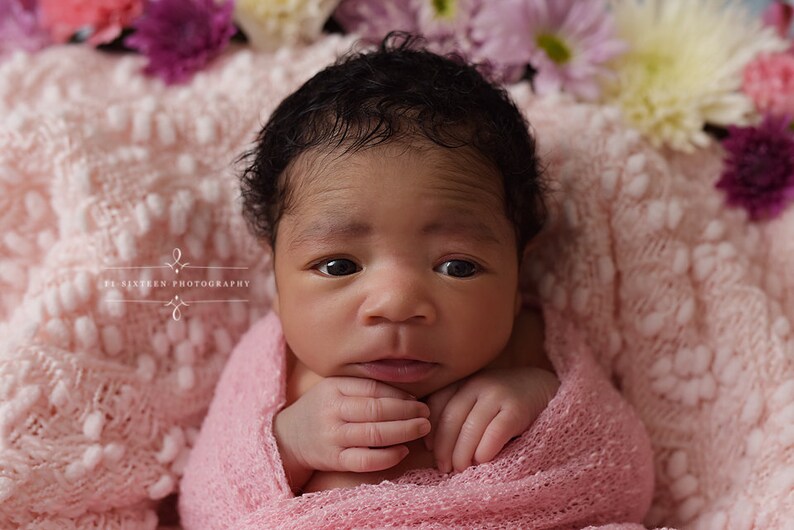 Pink Stretch Knit Wrap Newborn Baby Photography Prop | Etsy