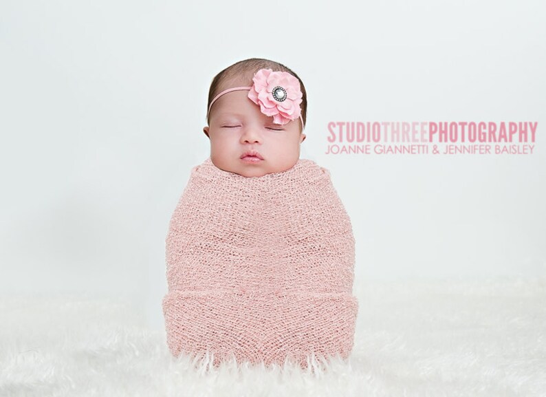 Blush Pink Stretch Knit Wrap Newborn Baby Photography Prop | Etsy