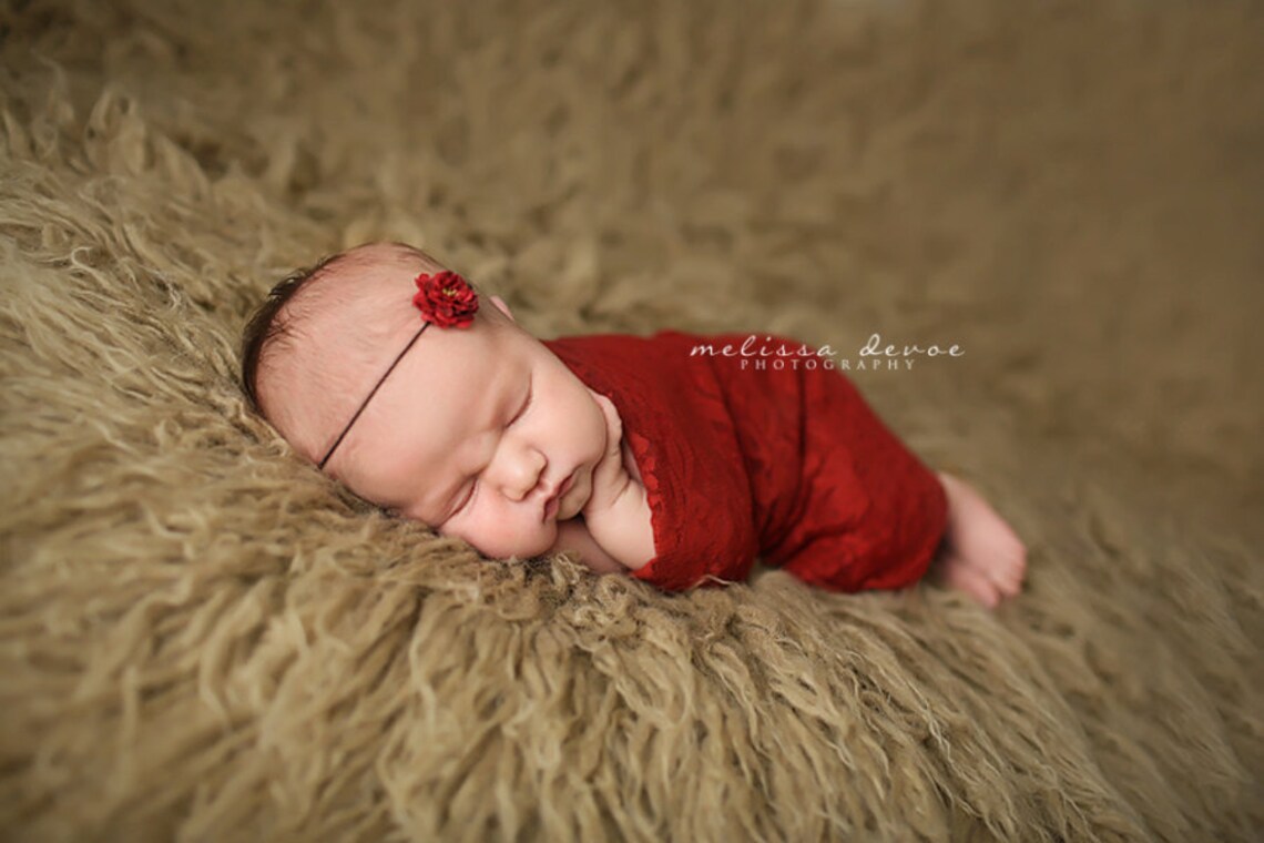 Red Stretch Lace Wrap Newborn Photography Prop Baby Swaddle - Etsy