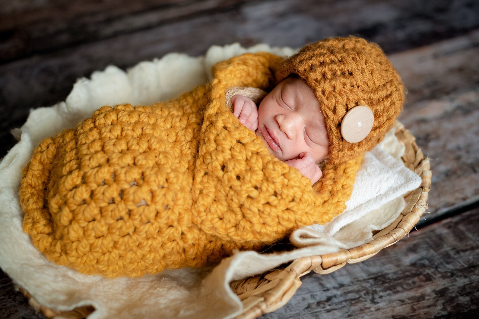 Mustard Yellow Newborn Baby Collared Cocoon Photography Prop | Etsy