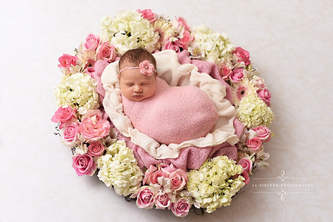 Pink Stretch Knit Wrap Newborn Baby Photography Prop | Etsy