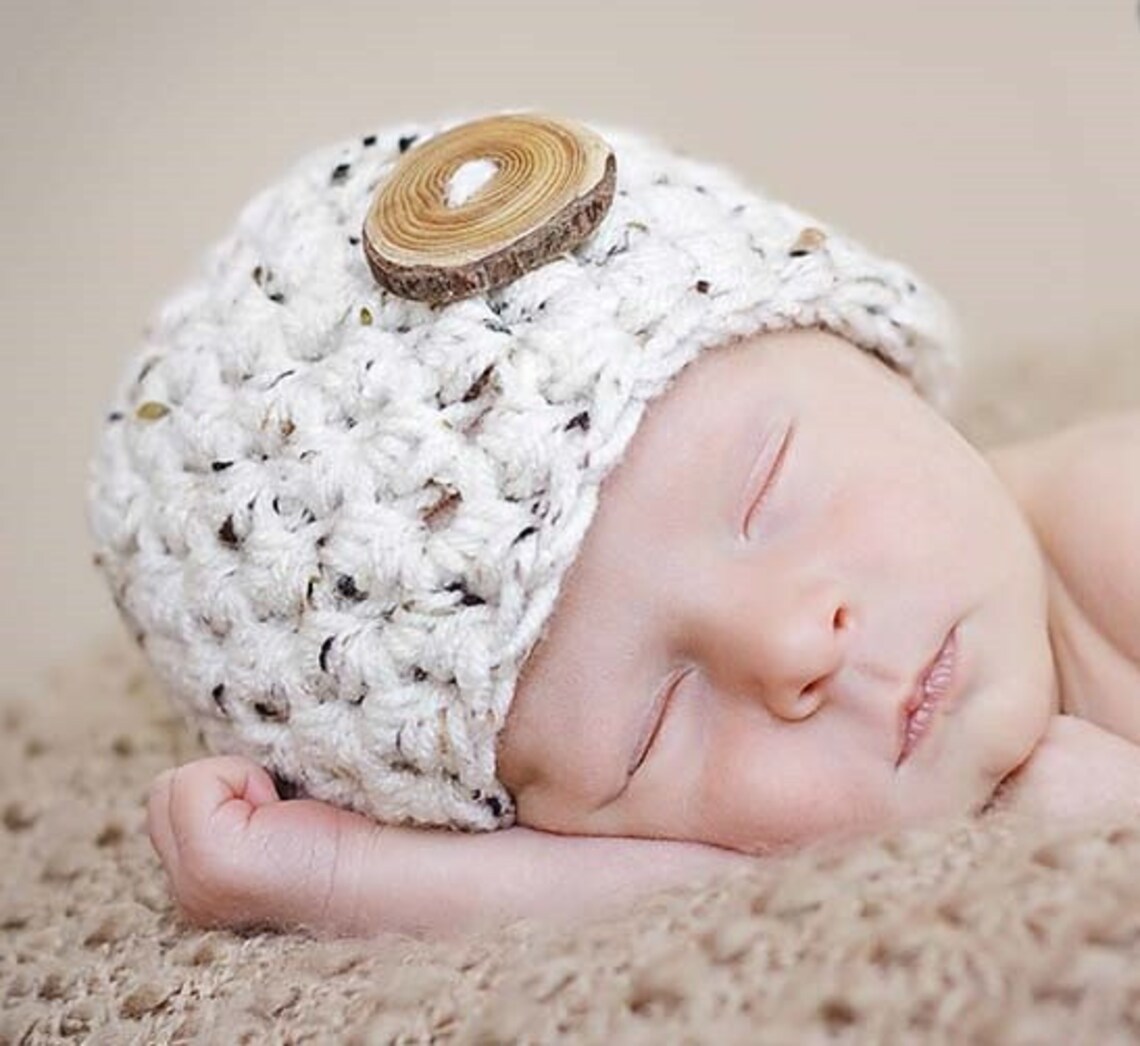 Newborn Baby Beanie Hat in Oatmeal Beige - Etsy