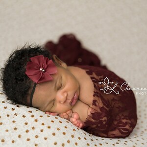 Red Stretch Lace Wrap Newborn Photography Prop Baby Swaddle | Etsy