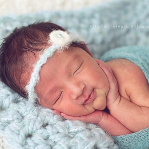 Blue Powder Puff Newborn Baby Blanket Photo Prop - Etsy