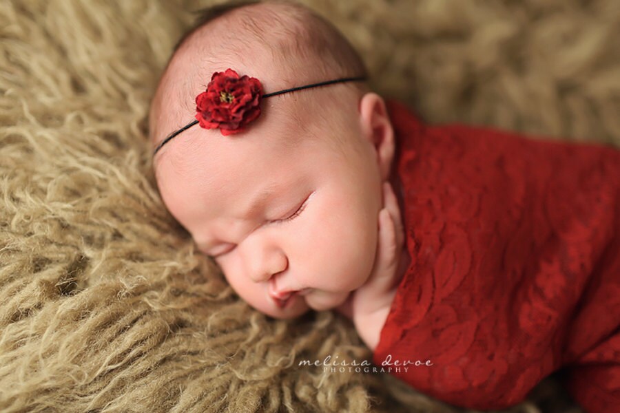 Red Stretch Lace Wrap Newborn Photography Prop Baby Swaddle | Etsy