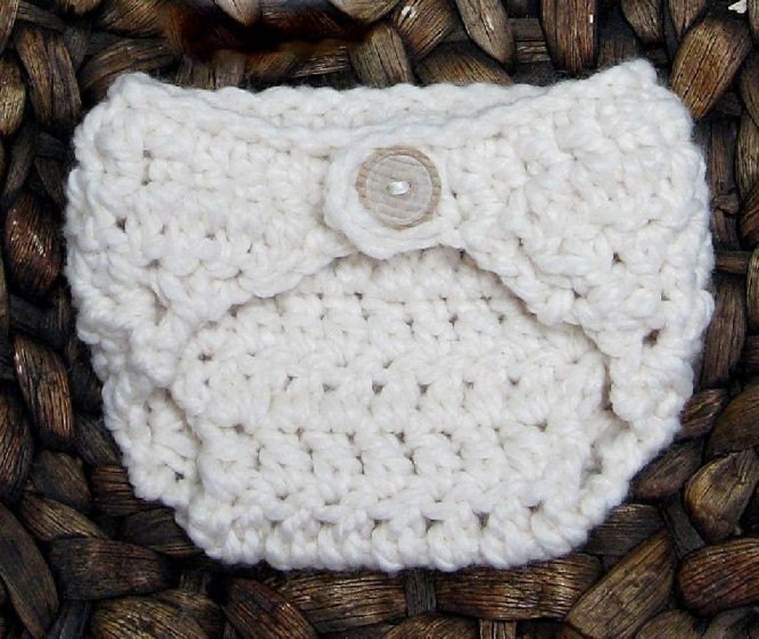 Diaper Cover in Ivory White, Newborn Photography Props, Baby Diaper ...