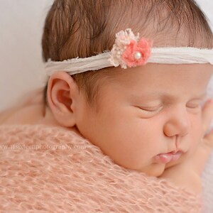 Coral Pink Peach Mohair Knit Baby Wrap Newborn Photography - Etsy