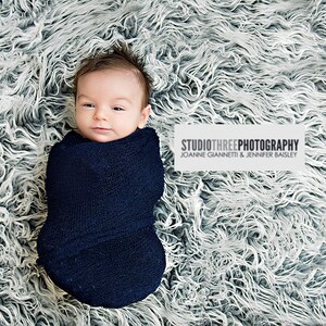 Newborn Photo Prop, Newborn Photography Prop, Navy Blue Stretch Knit ...