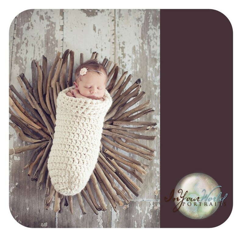 Chunky Newborn Cocoon in Creamy White - Etsy