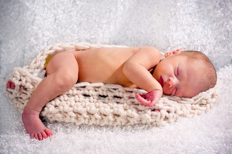 Cream Chunky Baby Bowl Newborn Egg Photography Prop - Etsy
