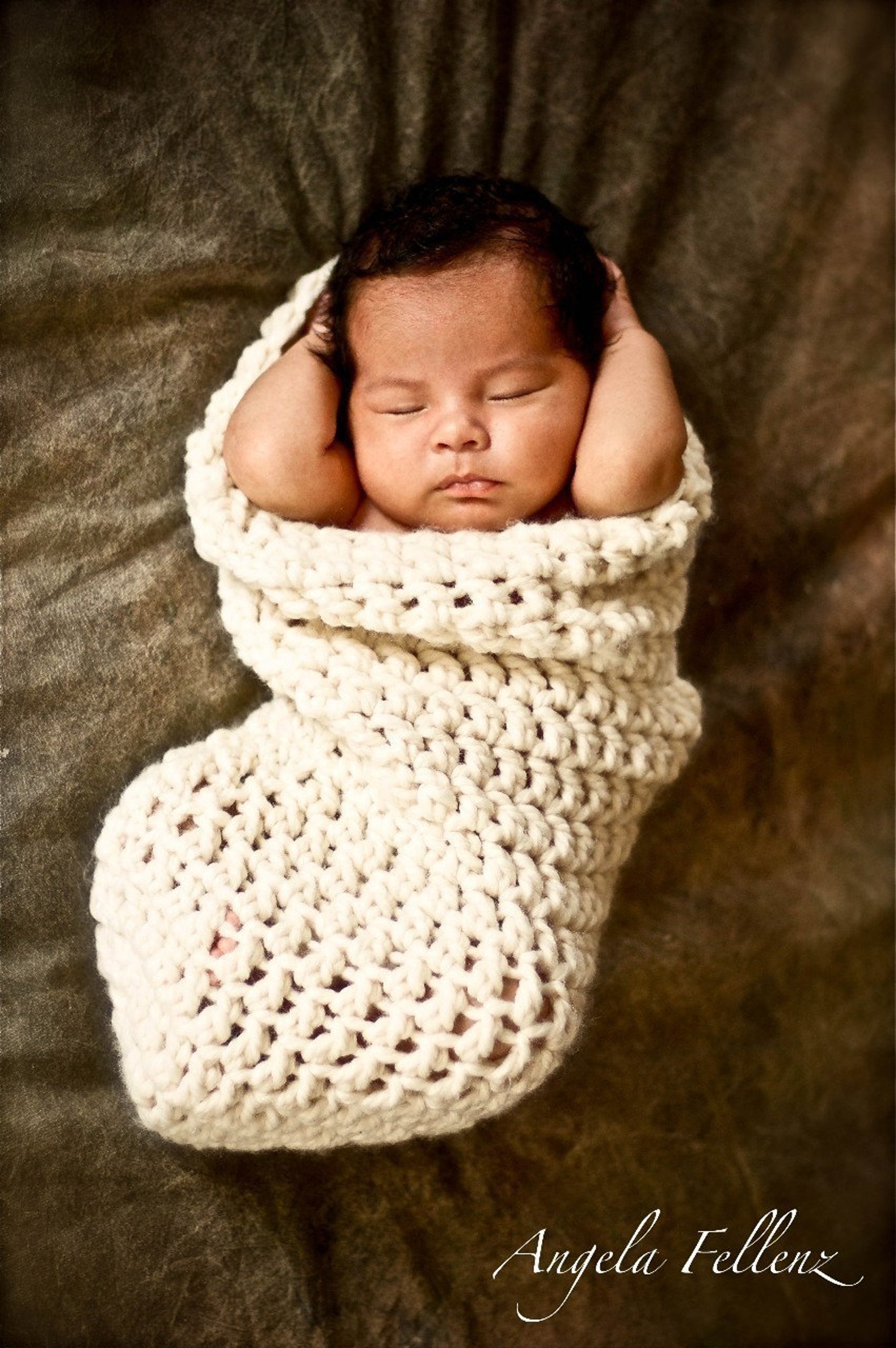 Chunky Newborn Cocoon in Creamy White - Etsy