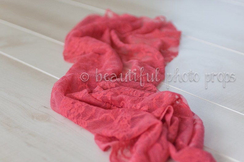Coral Stretch Lace Layer Wrap Newborn Photography Prop Baby Swaddle - Etsy