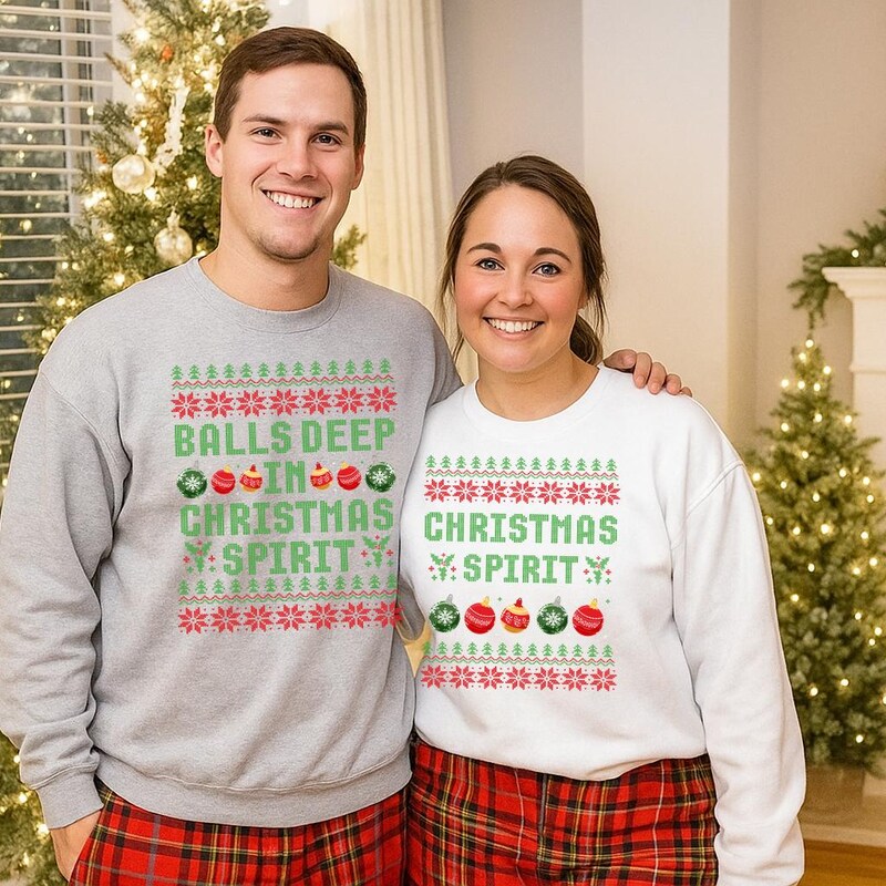 Balls Deep Christmas Jumper - Etsy